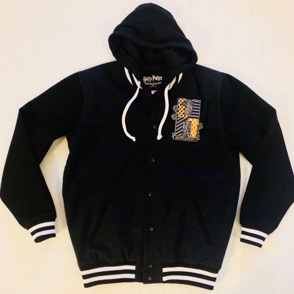 Harry Potter Hufflepuff Hooded Varsity Jacket - Gem